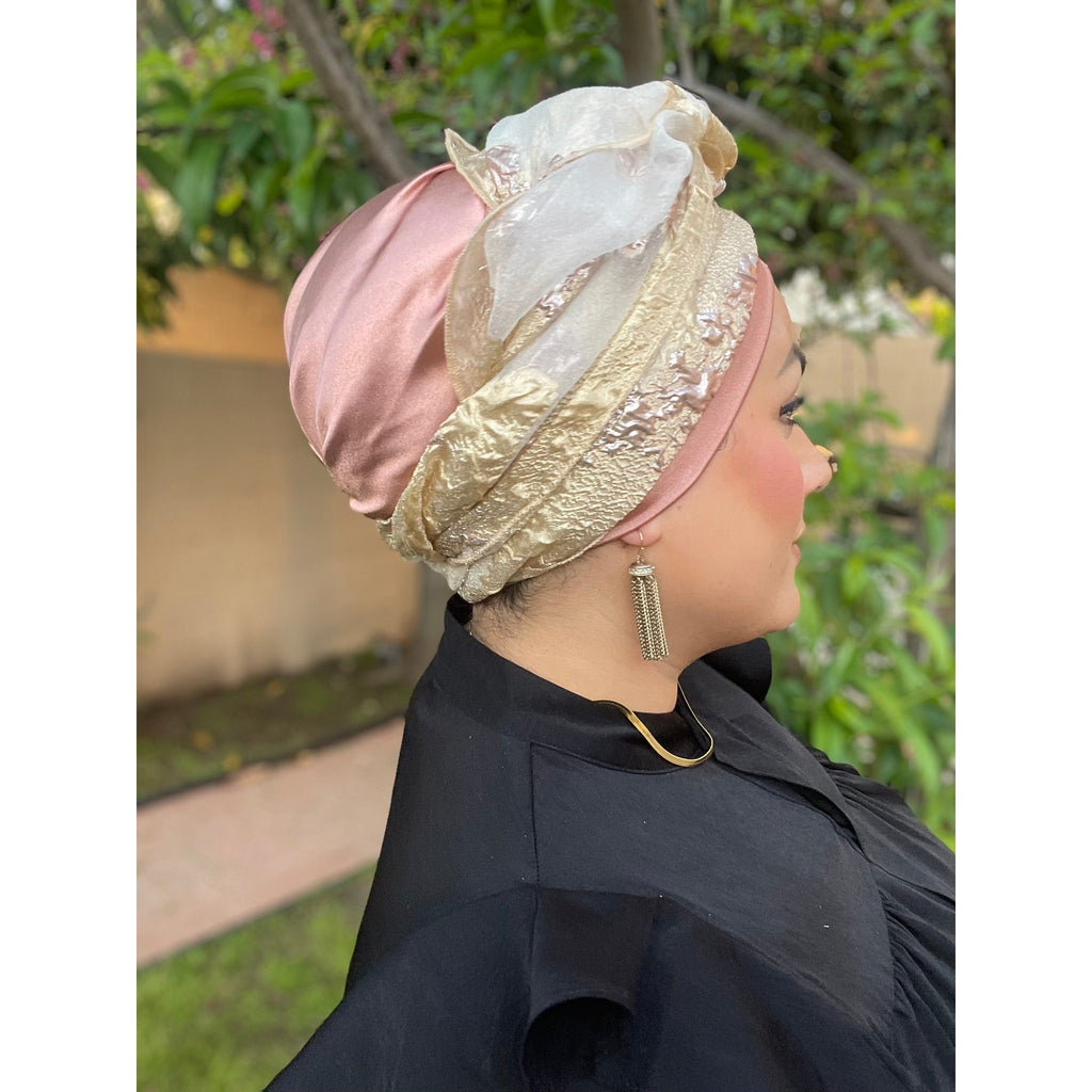 Yeela's Rose Gold/Gold Brocade Set – The Little Tichel Lady