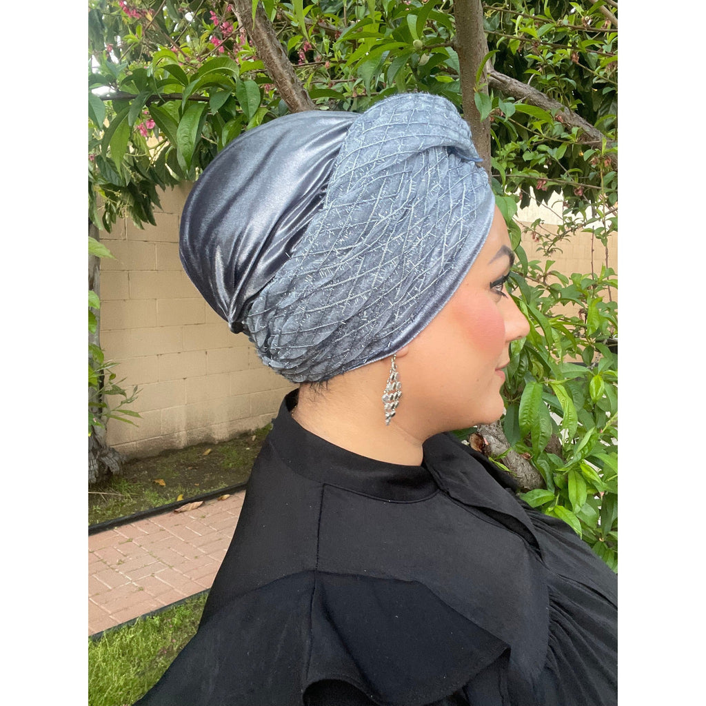 Yeela's Steel Blue Shimmer Set – The Little Tichel Lady