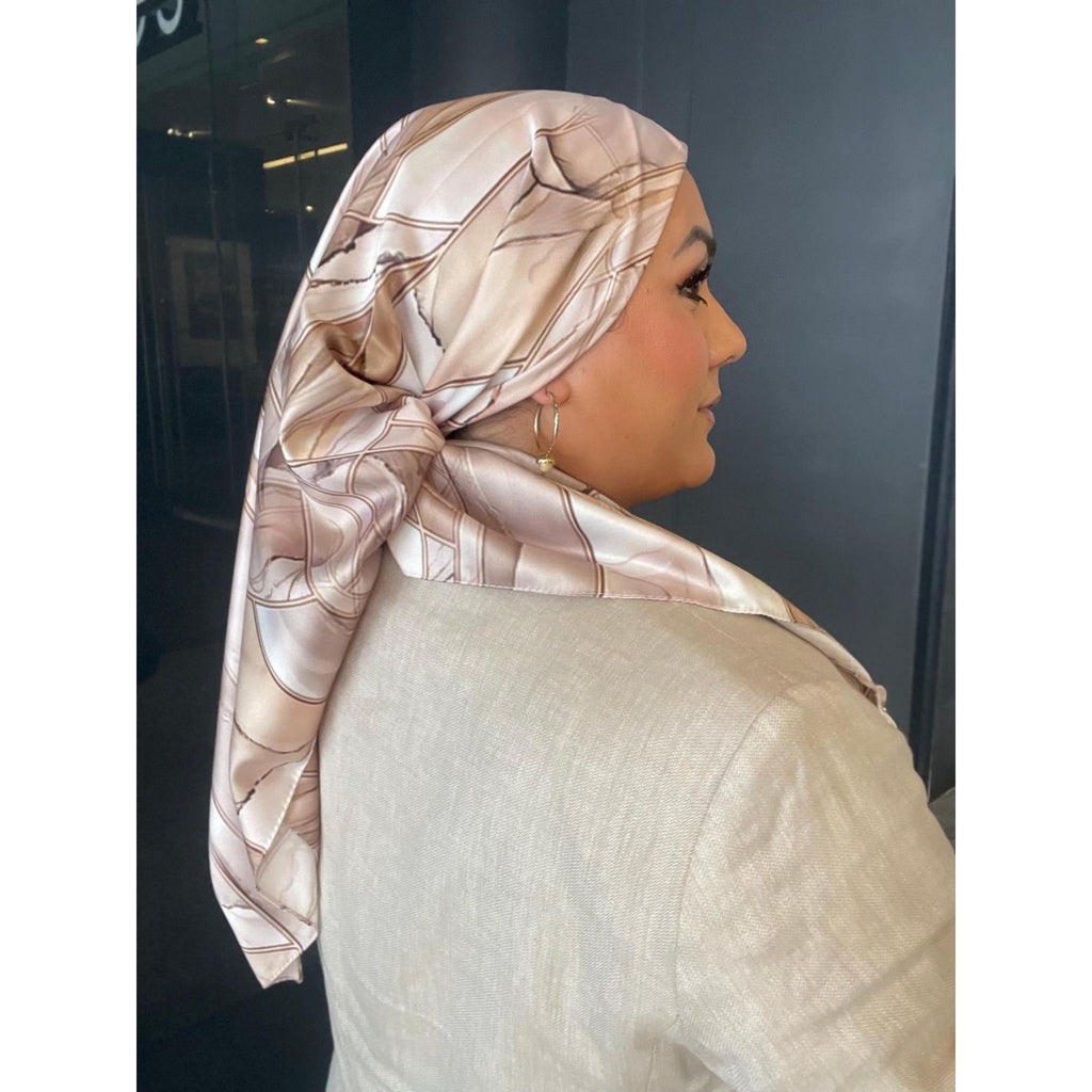 TLTL Perfect Satin Square Tichel - Bare Grace – The Little Tichel Lady