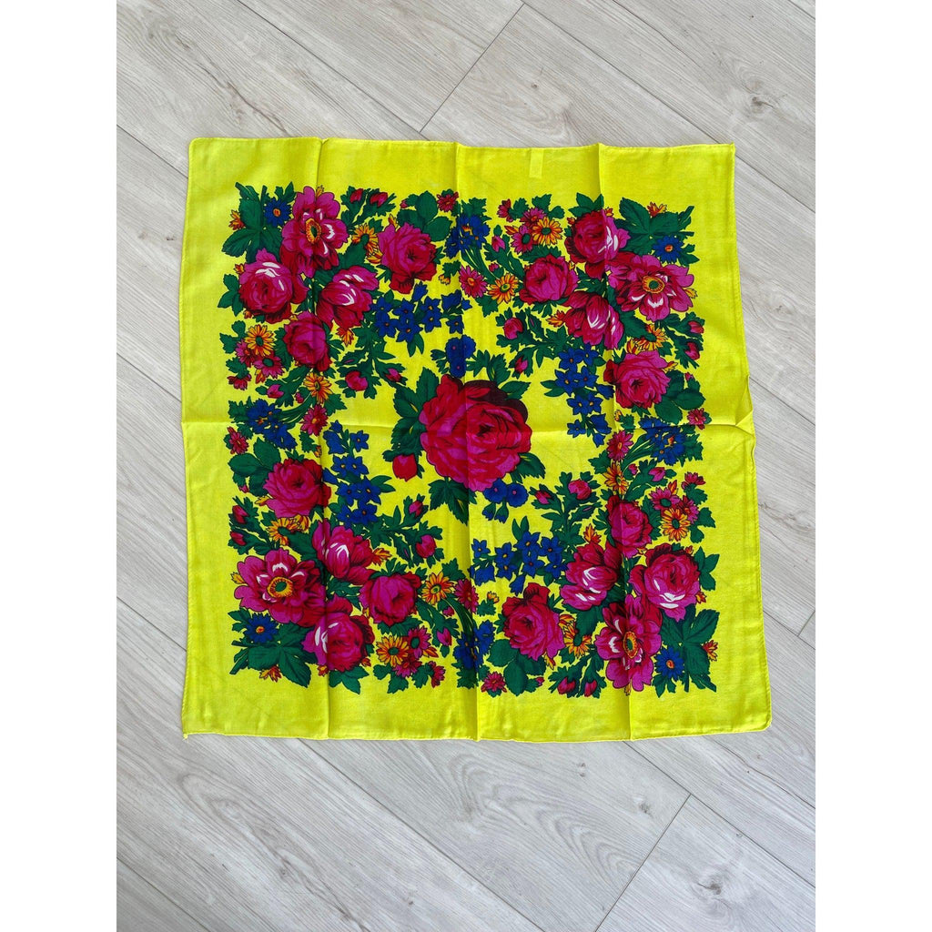 Classic Flower Square Standard Tichel – The Little Tichel Lady